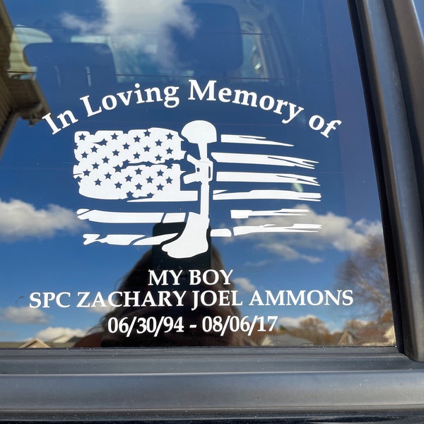 In Loving Memory Decal | in Loving Memory Military Decal | Military ...
