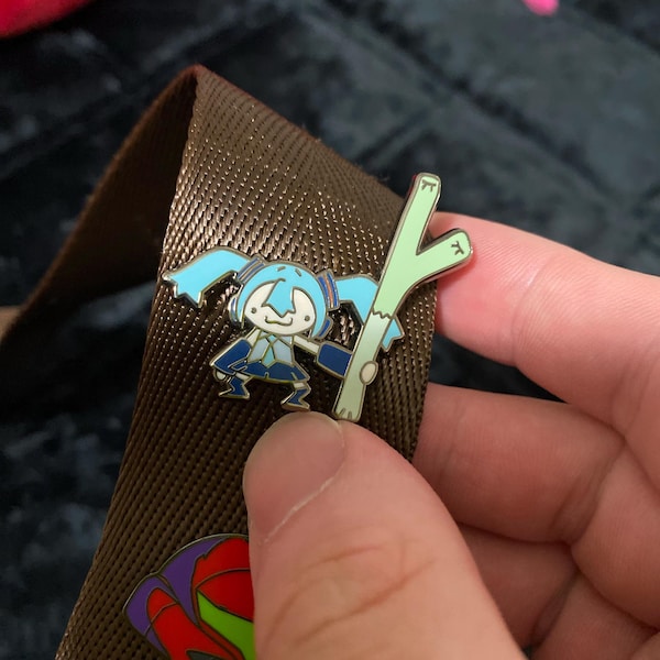 Big Leek Miku Enamel Pin | Original Creator | Pin for Hats, Lanyards ...