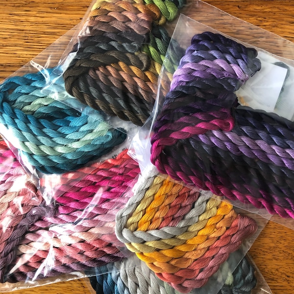 Hand Dyed Embroidery Thread Pack (10 Colours) - Brights Collection - Etsy