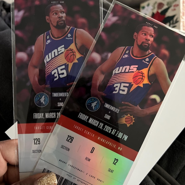 Physical Custom Football Game Ticket, Personalizable Printed Tickets to ...