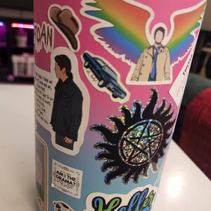 Supernatural Inspired Names/initials Carving Sticker Castiel | Etsy