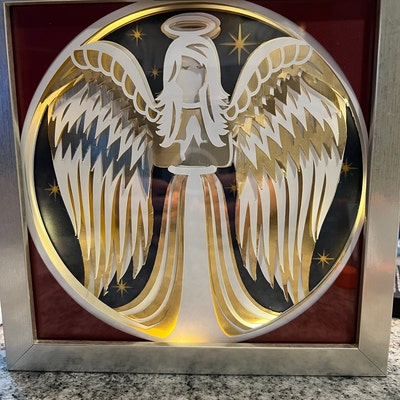 3D ANGEL Svg 3D Christmas Svg CHRISTIAN Svg CHRISTMAS Shadow Box Svg ...