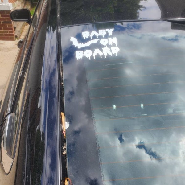 Baby Bat on Board Car Decal - Etsy