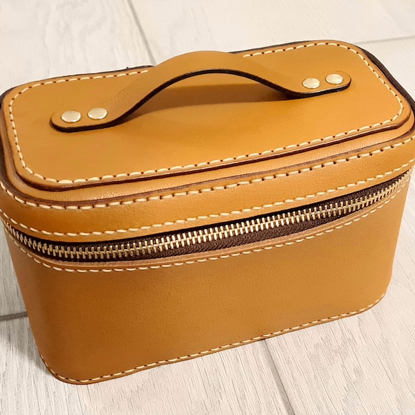 Leather Box Pattern - Toiletry Bag Pattern - Leather DIY - Pdf Download ...