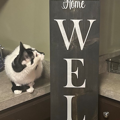 Hello Cursive Welcome Porch Sign, Summer Sign, Spring Sign, Modern ...