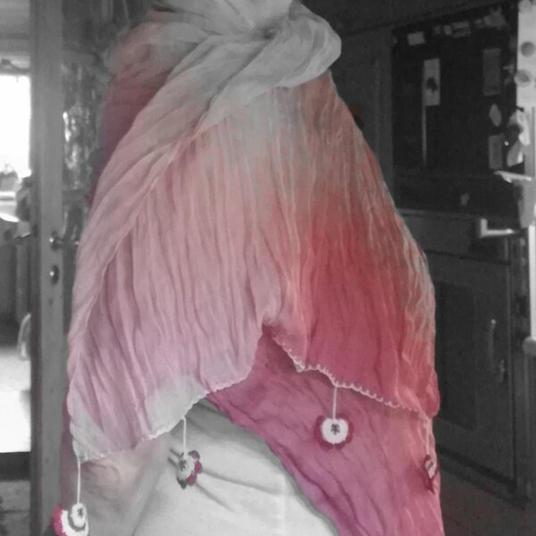 Celestial Blue Star Crochet Lariat, Boho Beaded Necklace, Crochet ...