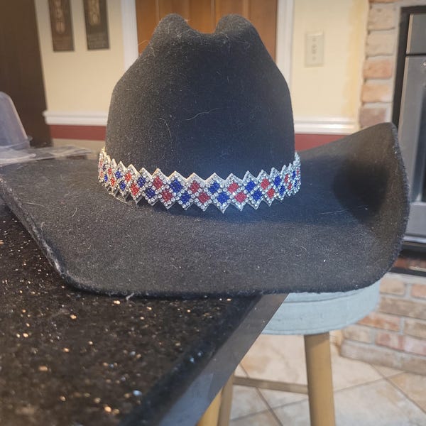 Turquoise Hat Band - Western Hat Band - Adjustable Hatband - Cowboy Hat ...