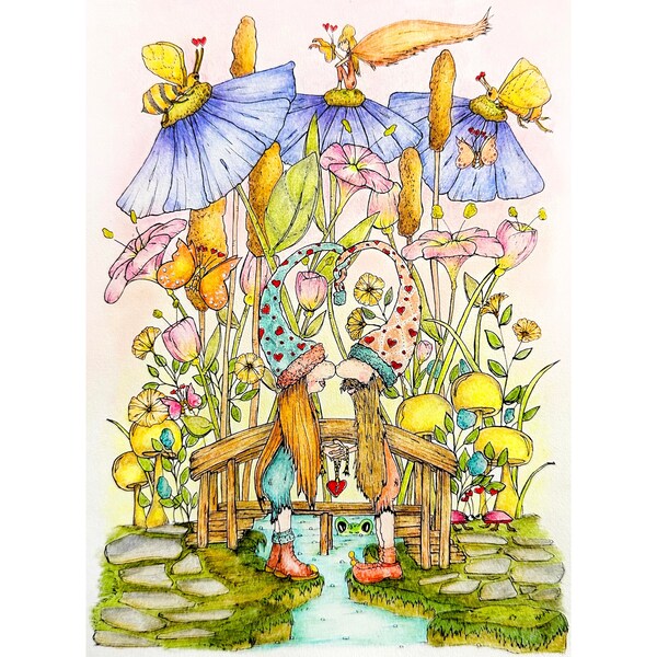 The Damsel in Distress Coloring Page - Instant Printable Download - Etsy