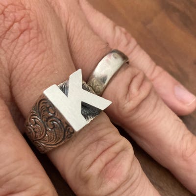 925 Sterling Silver Signet Ring, Logo Ring, United Nations Ring ...