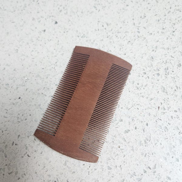 LIMITED TIME OFFER Handcrafted Amoora Wood Double-edged Fine-toothed ...