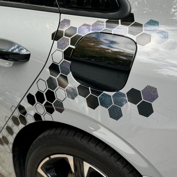 Hexagon / Honeycomb JDM Car Decal Sticker 2 Inch / Hex Side Vehicle ...