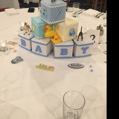 Building Blocks Baby Shower Centerpiece - Etsy
