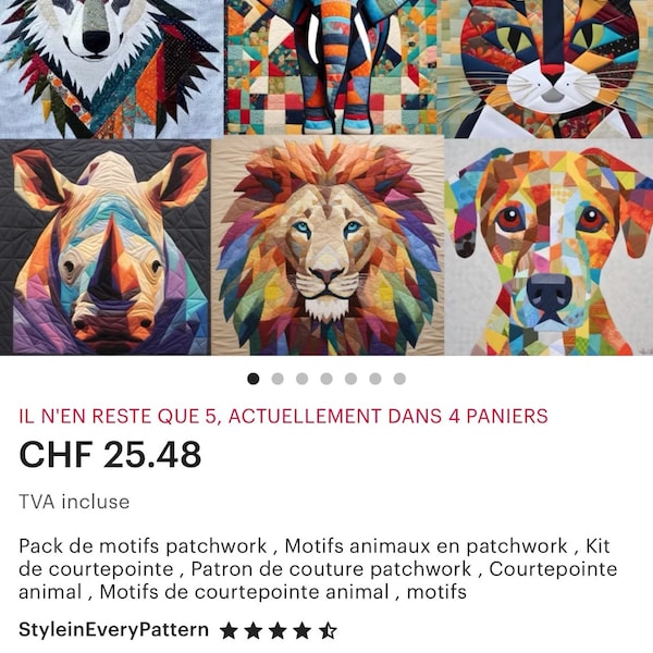 Patchwork Pattern Pack , Quilt Pattern Pdf , Quilt Kit , Quilt Sewing Patterns , Animal Quilt ...