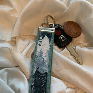 Winter Evergreen Tree Key Fob 2 Sizes 3 Colors | Etsy
