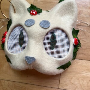 Grey Maine Coon Hand Painted Felted Therian Cat Mask - Etsy UK