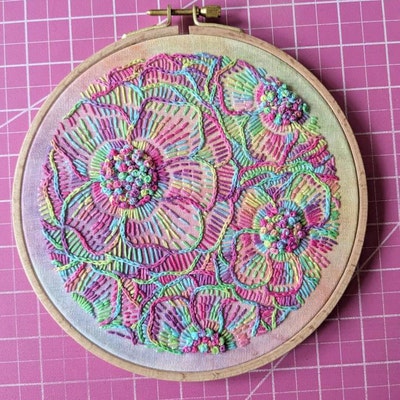 Floral Letter m Hand Embroidery Pattern / Digital PDF Download ...