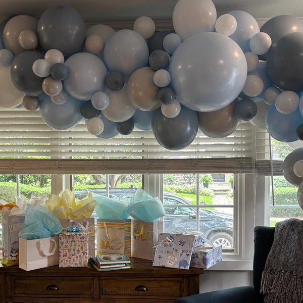 Dusty Blue and Grey Balloon Garland Kit Pacific Balloon Garland Boy ...