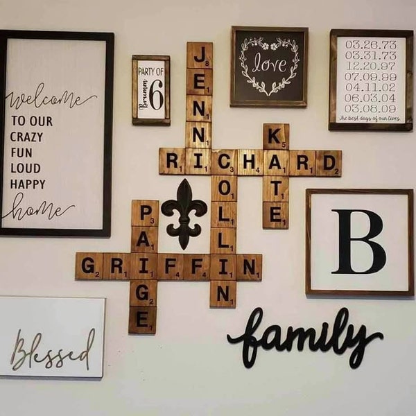 Small Scrabble Tiles Large Letter Tiles Carved - Etsy