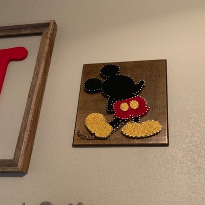 Custom Made to Order Disney Character Mickey Mouse String Art - Etsy