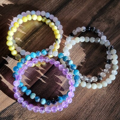 Crystal Bracelets 6mm Genuine Crystal Bracelet Crystal Healing ...