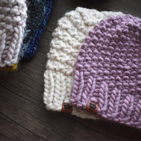 Knitting Pattern, THE PEBBLE BEANIE, Women's Knit Hat, Knit Winter Hat ...