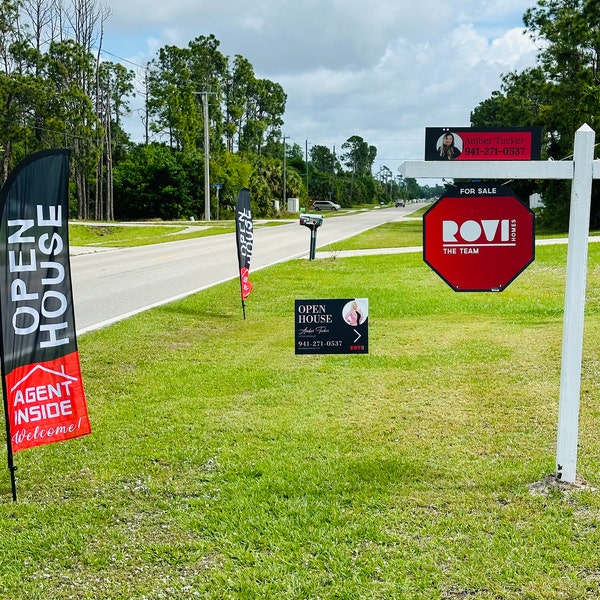 Real Estate Yard Sign 8 for Sale Sign Property Sign Listing Sign ...