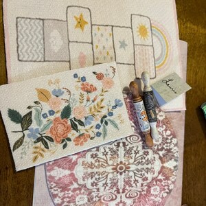 Pink Flower Dollhouse Rug - Etsy