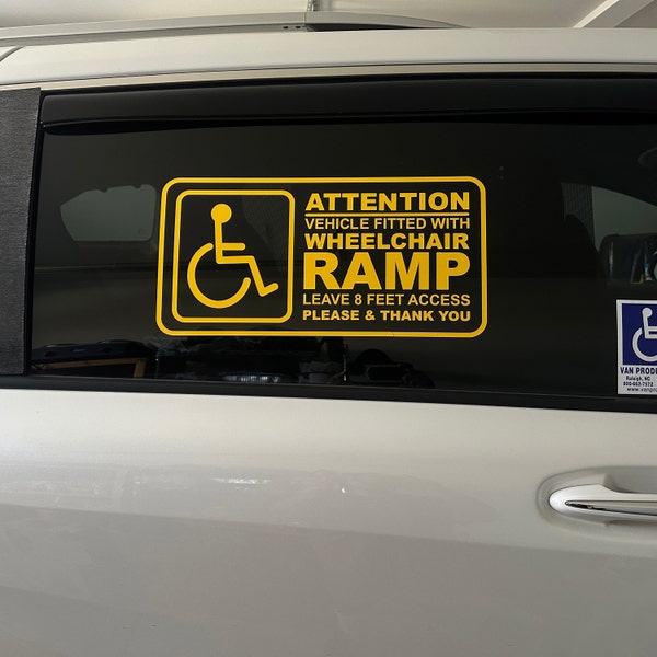 Handicap Access Decal, Wheelchair Ramp, Disabled Car, Mobility Signage ...