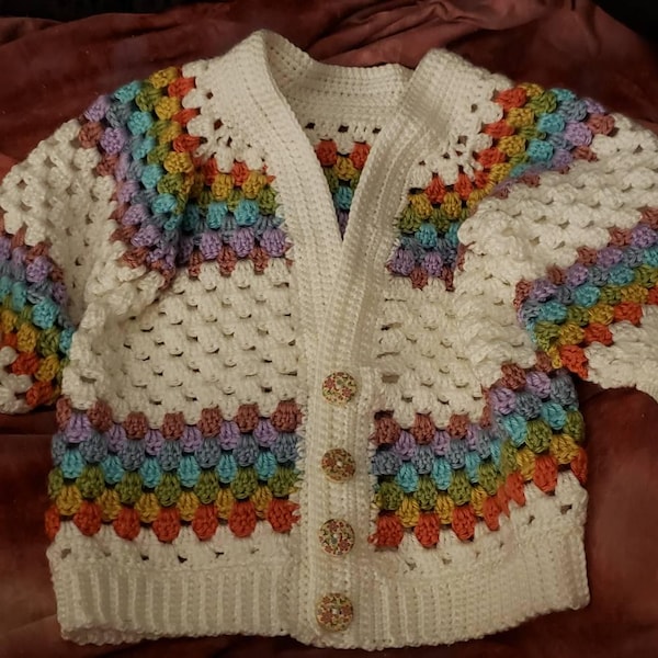 CROCHET PATTERN & VIDEO/ Mini Pop Cardigan Crochet Pattern / Easy Top ...