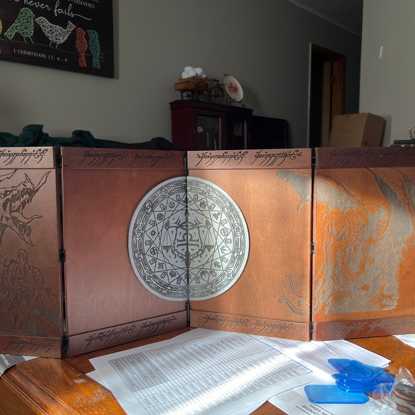 Dnd Dm Screen Custom Engraved Dungeon Master Foldable GM Device Perfect ...