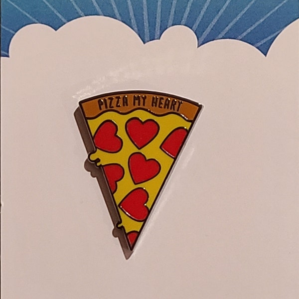 Pizza Hard Enamel Pin "pizza My Heart" - Food Lover Gift, Foodie Lapel ...