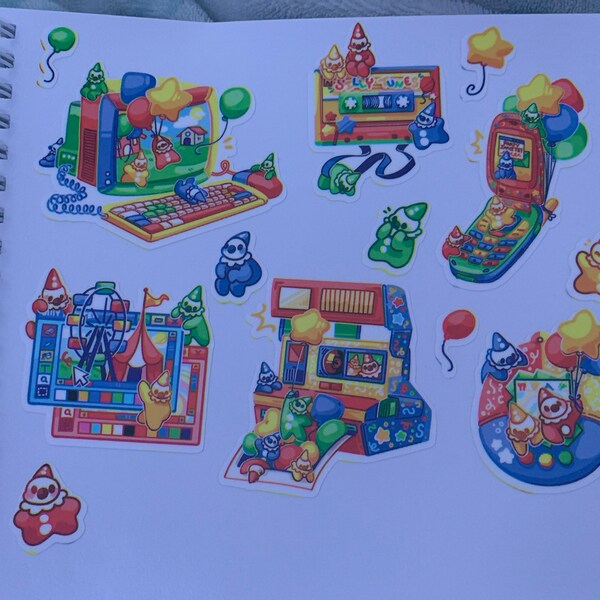 Clown Tech Sticker Sheet - Etsy