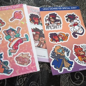 LMK Special Vinyl Sticker Sheet 4x6 Inch MK Wukong Macaque Azure Vinyl ...