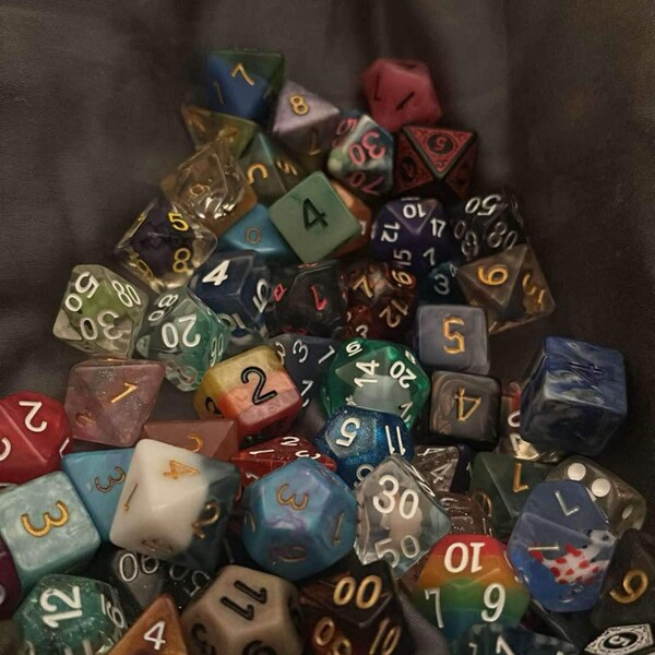 Mystery Bulk Random Dice Scoop Mixed Dnd Polyhedral Scoop of Dice ...