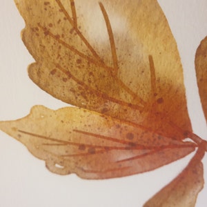 Watercolour Falling Leaves Fall Print, Fall Printable Art, Rustic Print ...