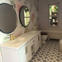 1/12 Cement Tile Effect Dollhouse Miniature Printable Download 8.5 X 11 ...