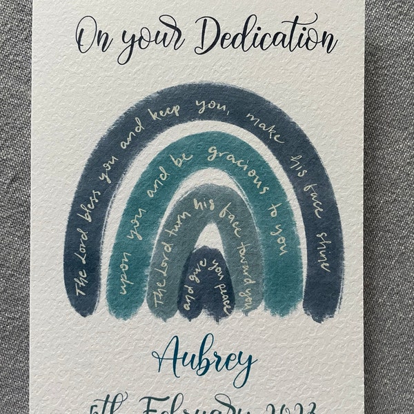 Dedication Card. Christian Dedication Card. the Blessing Card. Bible ...