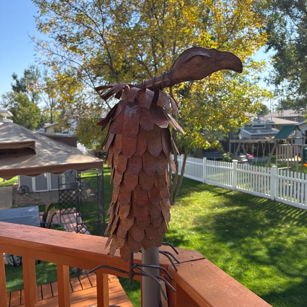Handcrafted Rustic Metal Vulture Yard Art: Desert Buzzard Sculpture - Etsy
