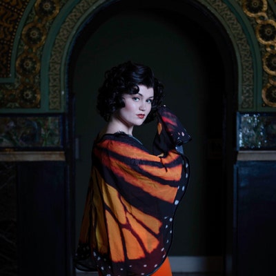 Butterfly Wings Monarch Cape Cloak Wings Costume Short Small Fantasy ...