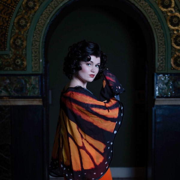 Butterfly Wings Monarch Cape Cloak Wings Costume Short Small Fantasy ...