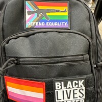 AK-47 Defend Equality Progress Pride Flag PVC Patch With Hook and Loop ...