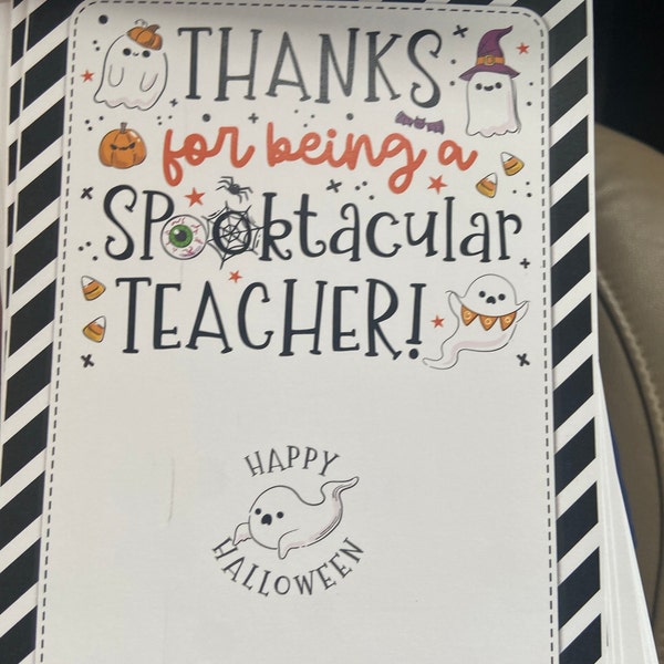 Halloween Gift Card Holder Printable, Spooktacular Teacher Appreciation ...