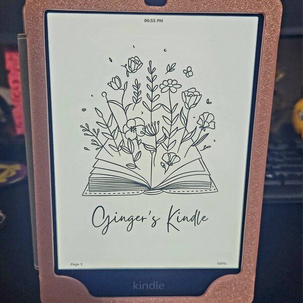 YOUR NAME Personalized Kindle Lock Screen, Book of Flowers Wallpaper ...