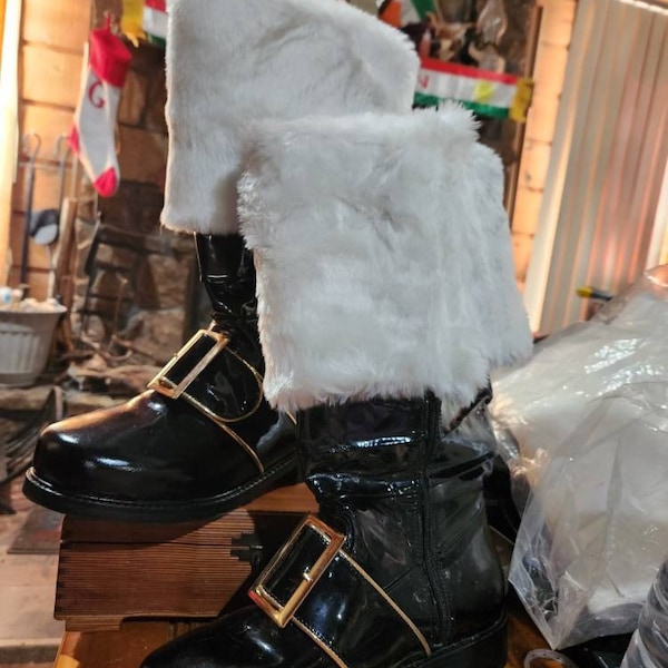 Handmade Santa Claus Boot,nubuck Leather Boot,santa Suit,chrismas ...