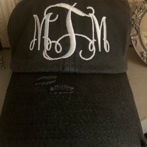 Monogrammed Hat, Personalized Hat, Ladies Monogram Hat, Monogrammed Cap ...