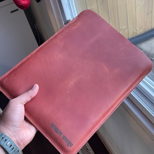 Personalized Leather Sleeve for Macbook, MacBook Air 13 M2 Case, 16 ...