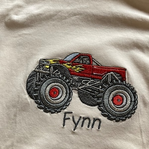 Monster Truck Machine Embroidery Design Etsy