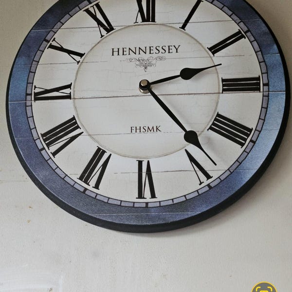 Nantucket Blue Wall Clock, 8 Sizes, EXTRA Quiet Mechanism, Lifetime ...