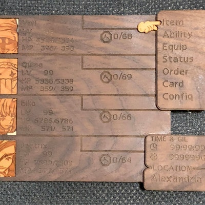 Custom Wooden Final Fantasy 9 Menu Screen With Characters You Can Pick ...