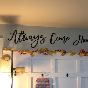 Always Come Home Metal Words, Gallery Wall Decor, Mudroom Decor, Entry ...